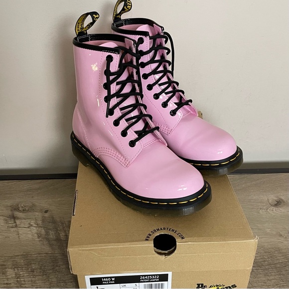 Dr. Martens | Shoes | Womens Doc Dr Martens Baby Pink Patent Leather 46 ...